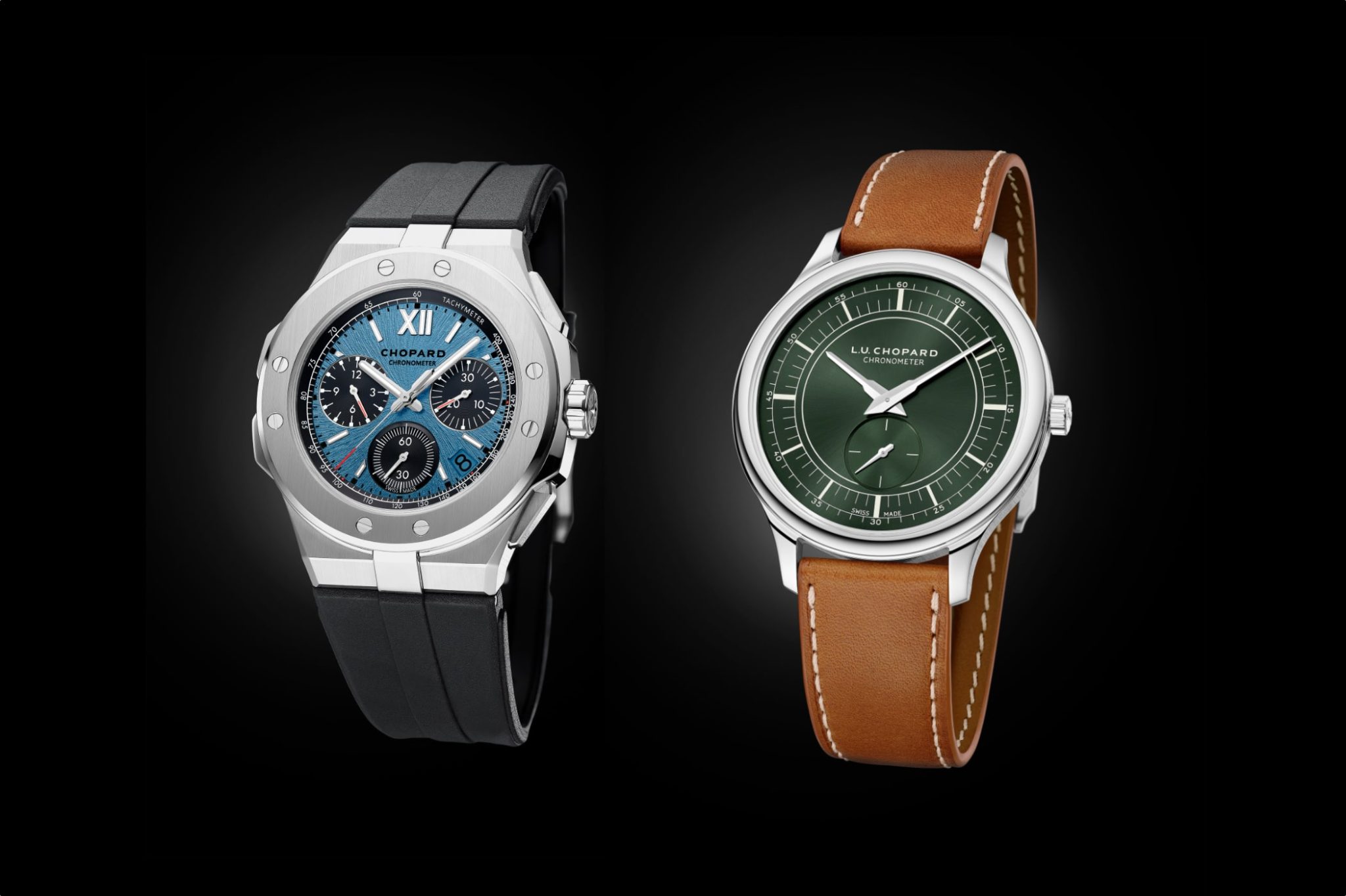 Chopard Alpine Eagle Chrono and L.U.C. XPS in Forest Green