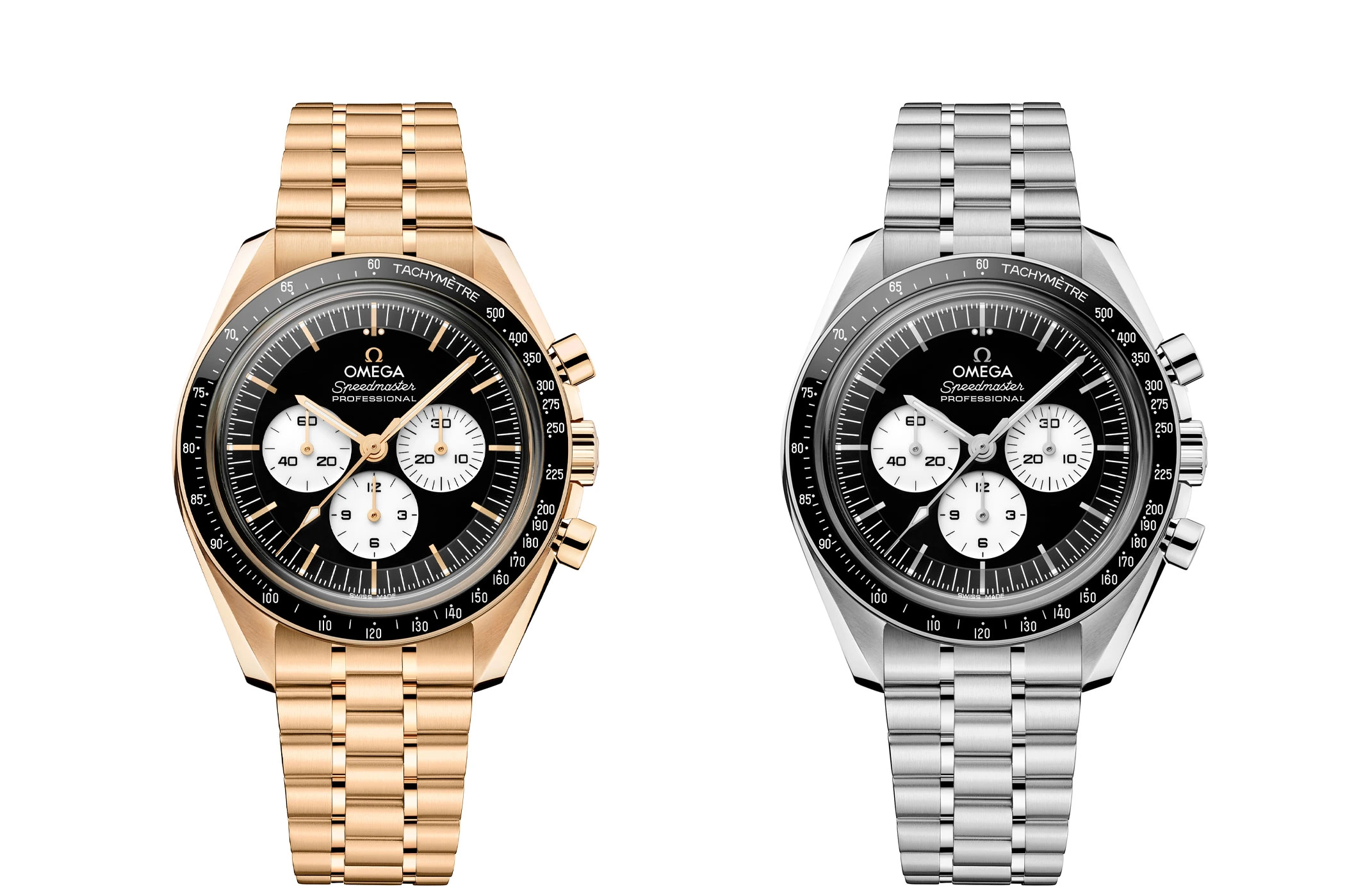 Moonwatch by Omega: 2 new Speedmaster models in black and white