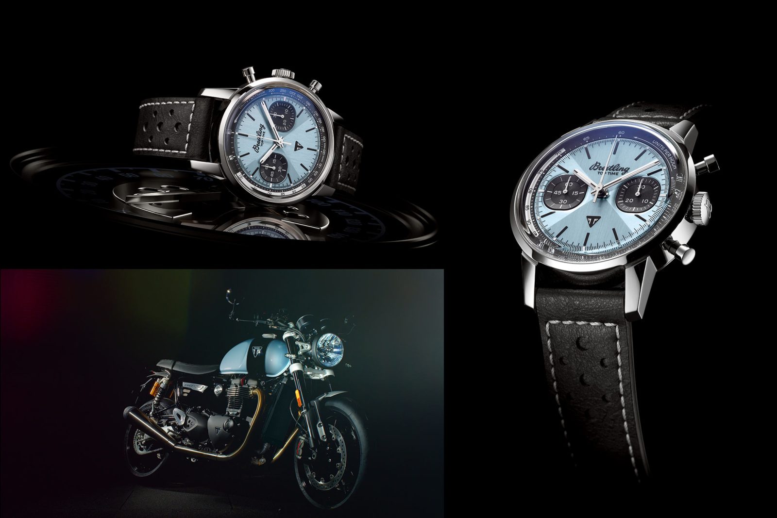 Café Racer Culture in Ice Blue: Breitling Top Time Triumph ...