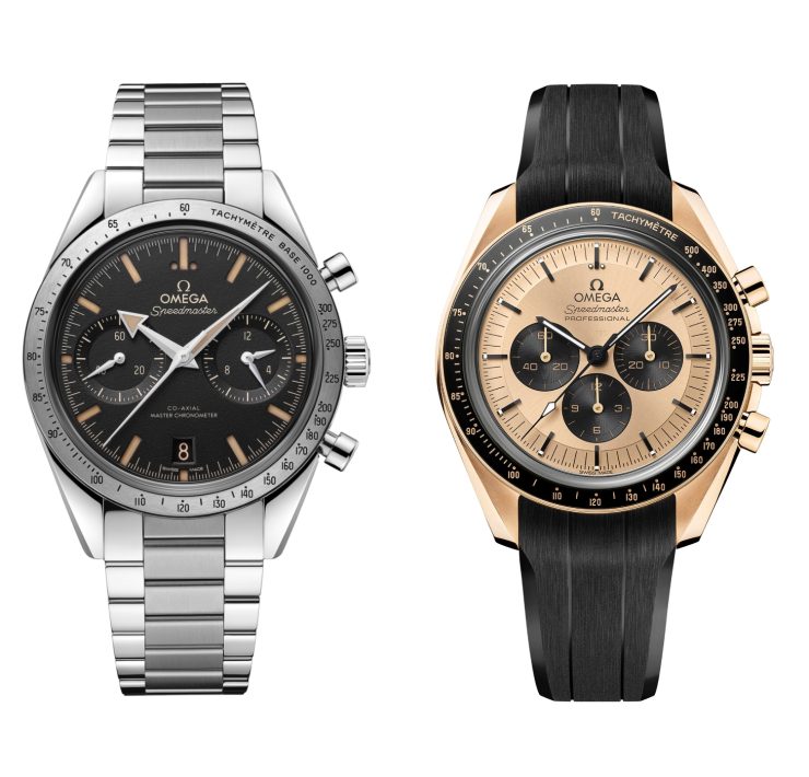 OMEGA Speedmaster '57 Calibre 9906 And Moonwatch in Moonshine Gold ...